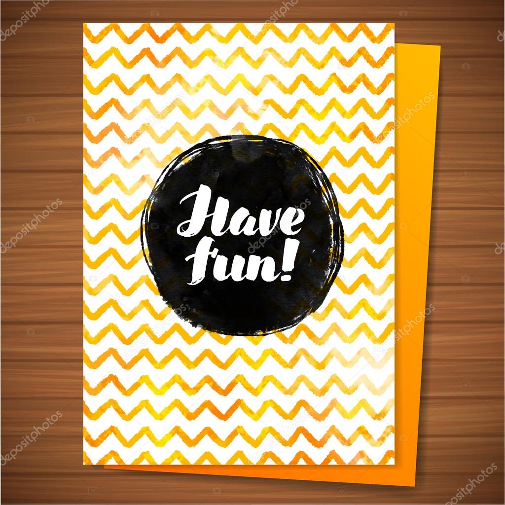 Calligraphy grunge flyer. Watercolor brush lettering for print, card ...