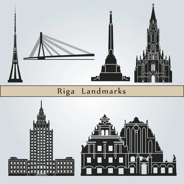 Riga monuments Vector Art Stock Images | Depositphotos