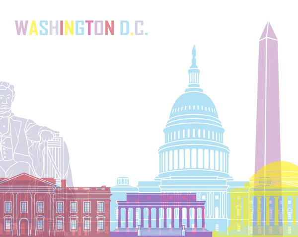 Washington DC landmarks and monuments — Stock Vector © paulrommer #29422159