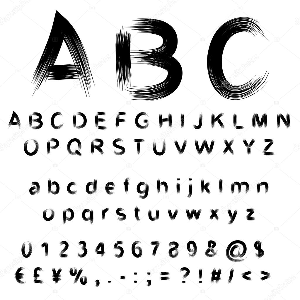 Black handwritten font — Stock Photo © design36 #105217398