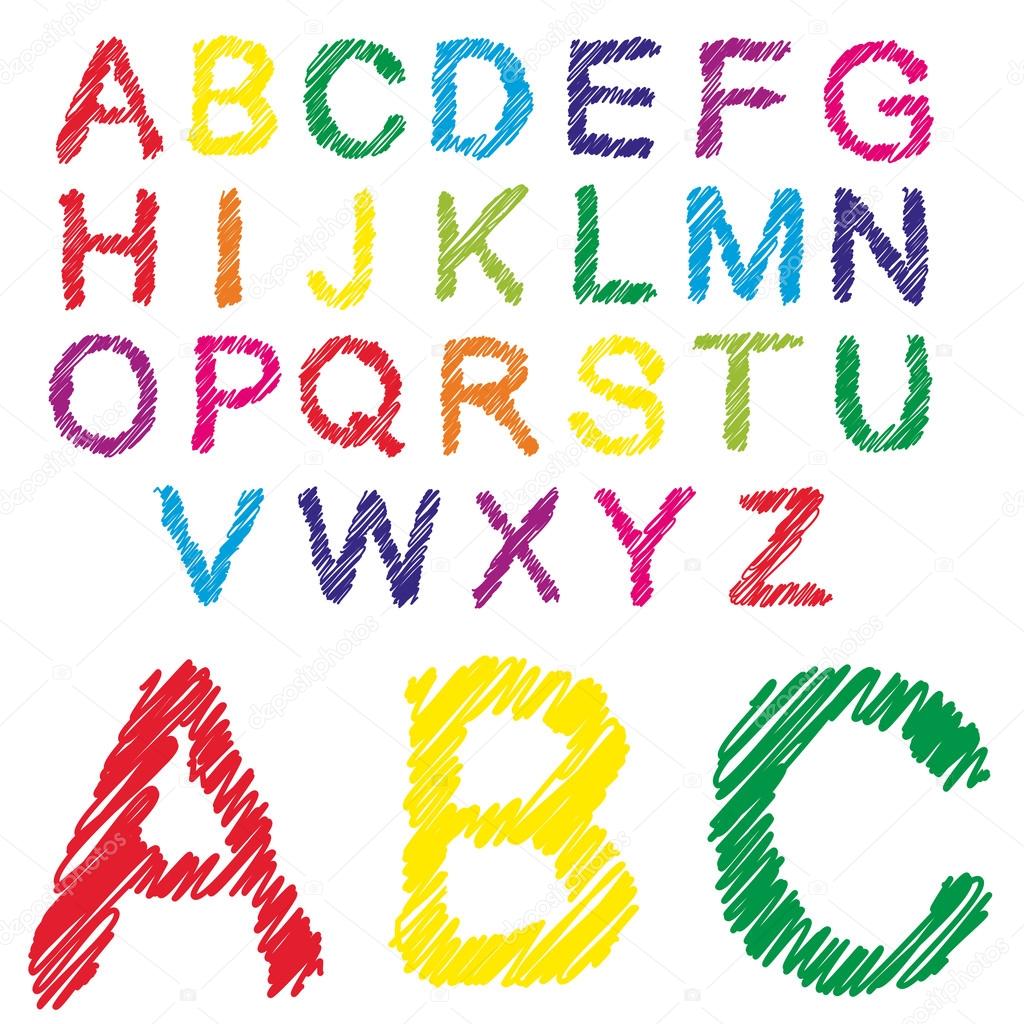 Colorful font collection Stock Vector Image by ©design36 #105218854