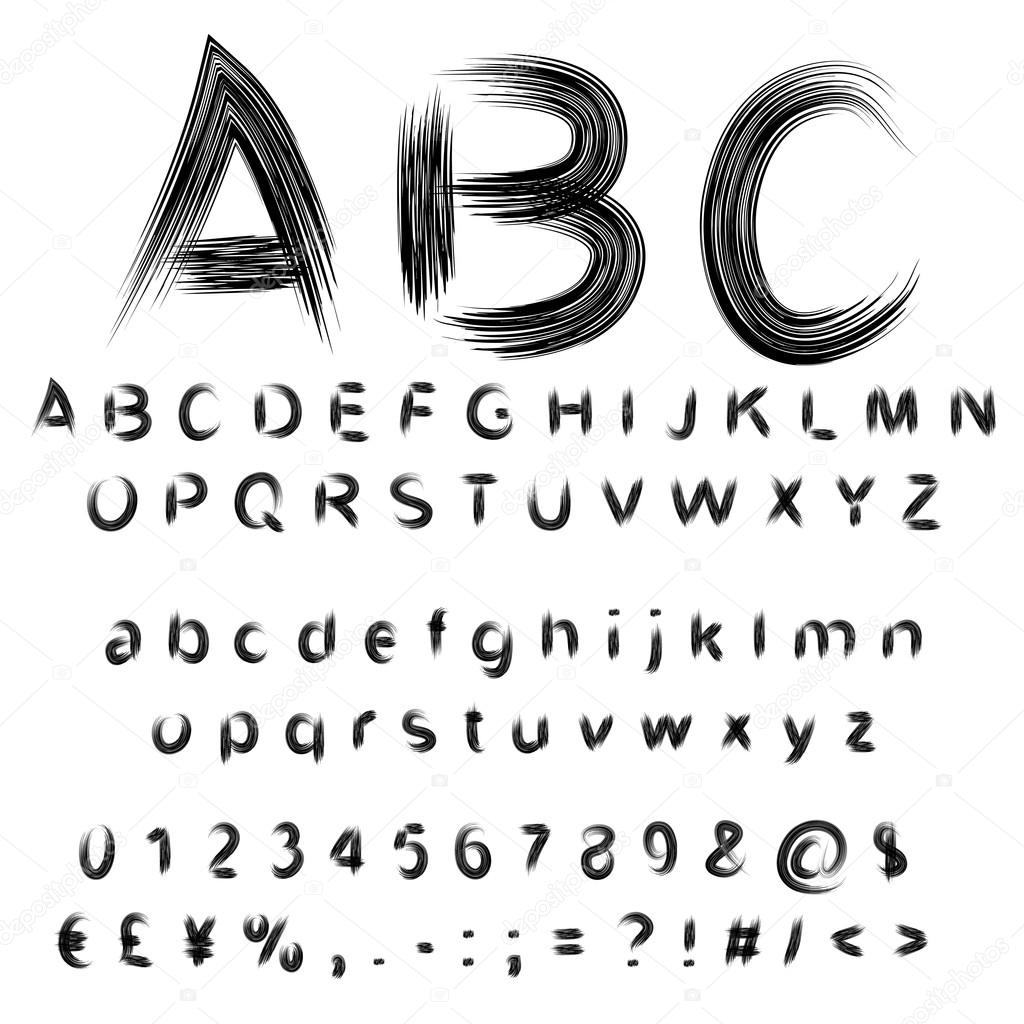 Black scribble font — Stock Photo © design36 #105247382