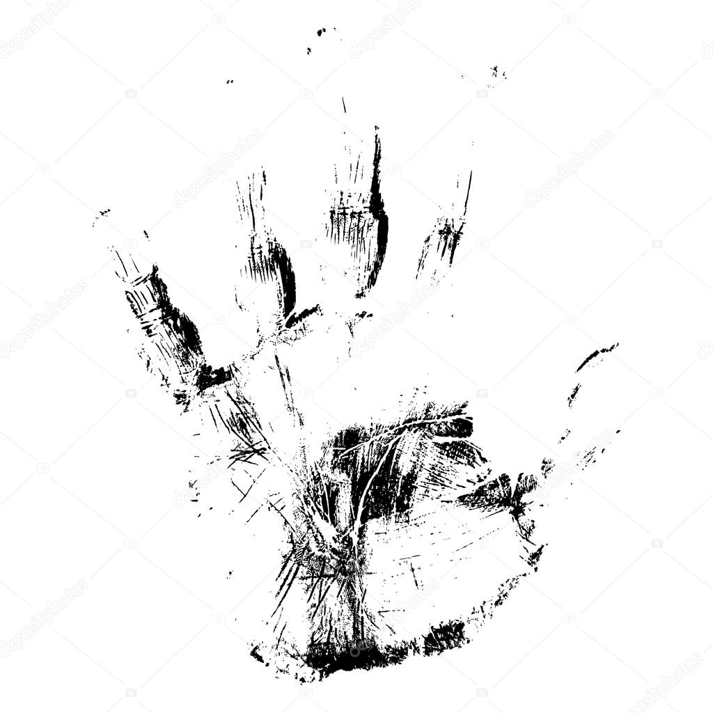 Pintura negra mano humana — Foto de stock #108438036 © design36