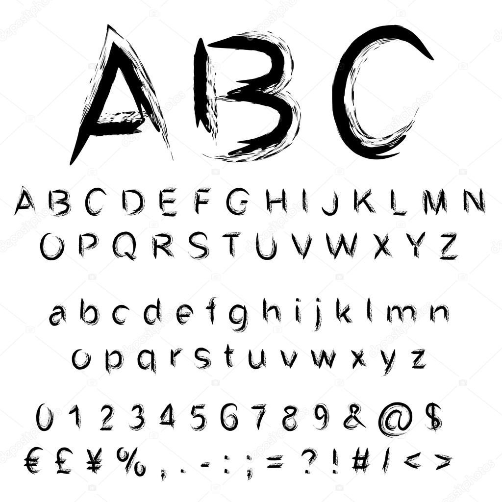 Black handwritten font — Stock Photo © design36 #108469038