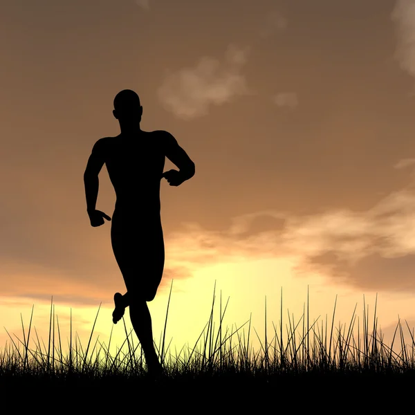 Man running silhouette Stock Photos, Royalty Free Man running ...