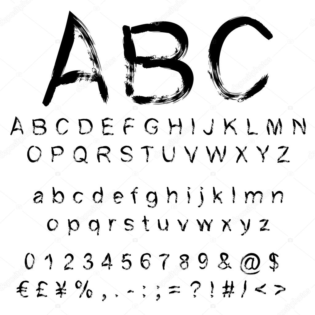 Black handwritten font — Stock Photo © design36 #108473428