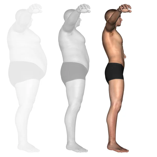 Fat man vs slim fit man Stock Photo by ©design36 100542558