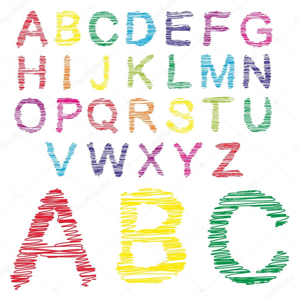 Handwritten, sketch font — Stock Photo © design36 #111485088