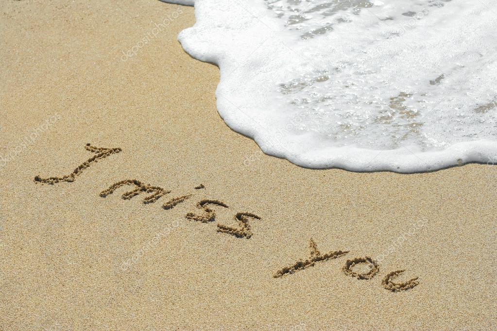 Handwritten I miss you text — Stock Photo © design36 #67972437