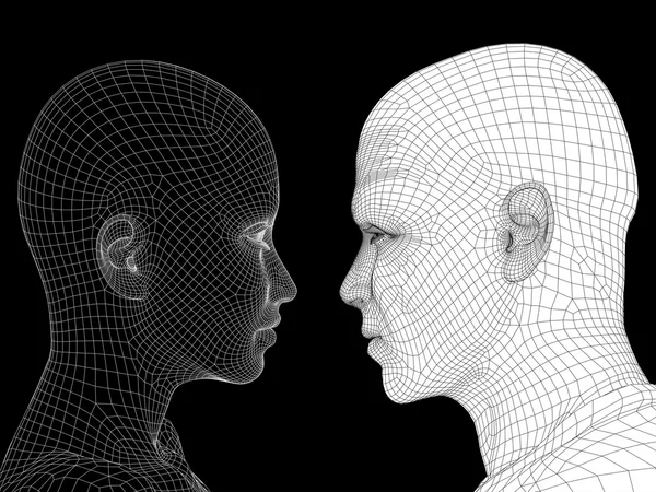 Wireframe human male heads Stock Photo by ©design36 76347567