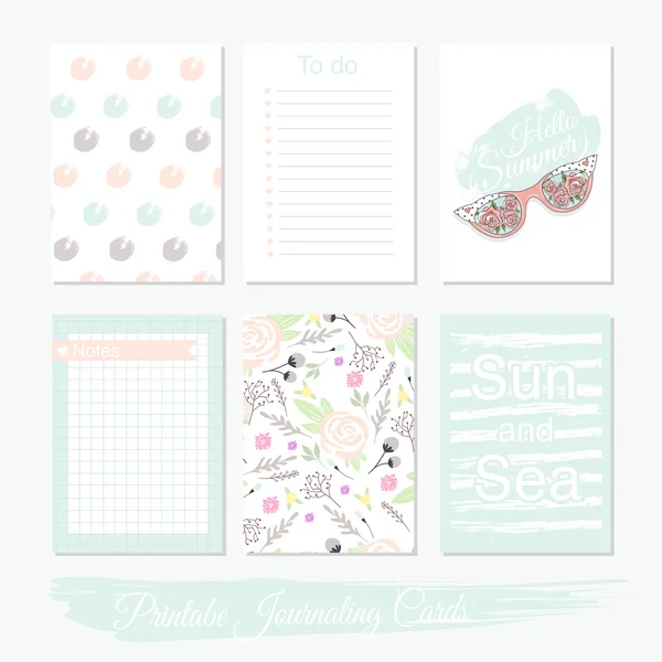 Cute journal cards Vector Images, Royalty-free Cute journal cards ...