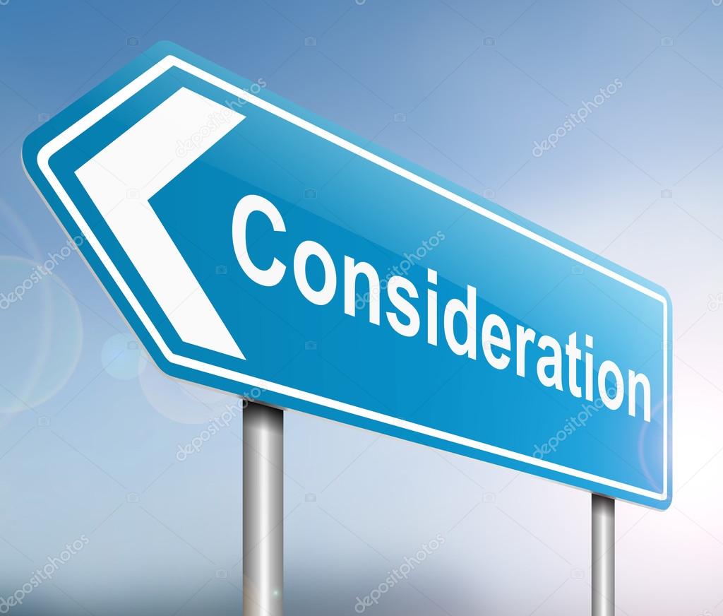 Consideration