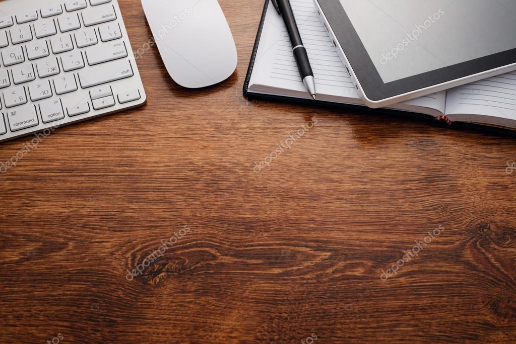 Electronics and Notes on Table with Copy Space Stock Photo by ©serggn ...