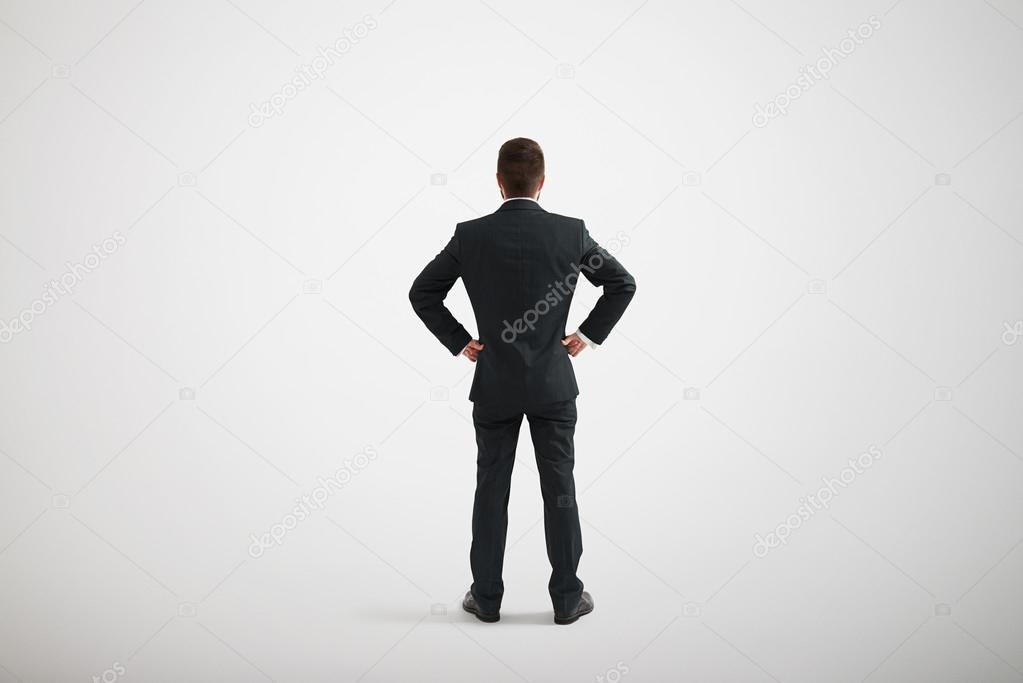 Back view of standing man in a formal clothes Stock Photo by ...