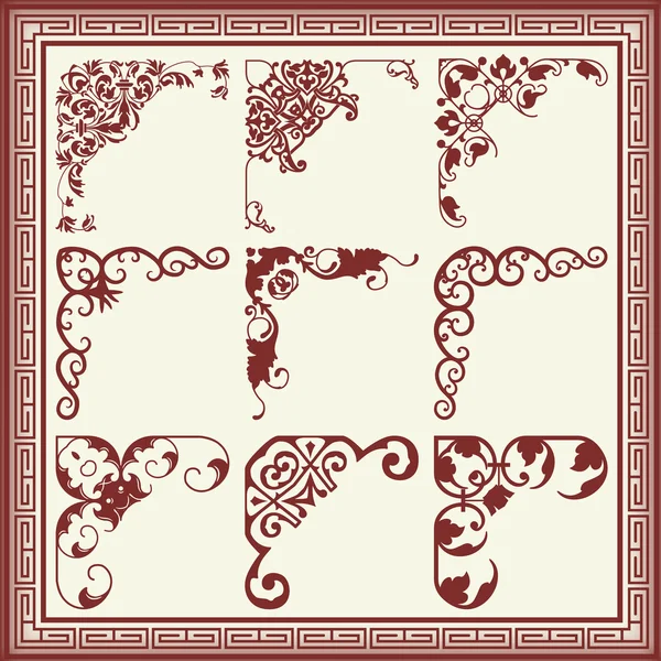 Corners design elements Stock Vector by ©konahinab 161582890