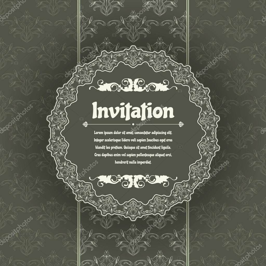 Vintage invitation background Stock Vector Image by ©konahinab #61509451