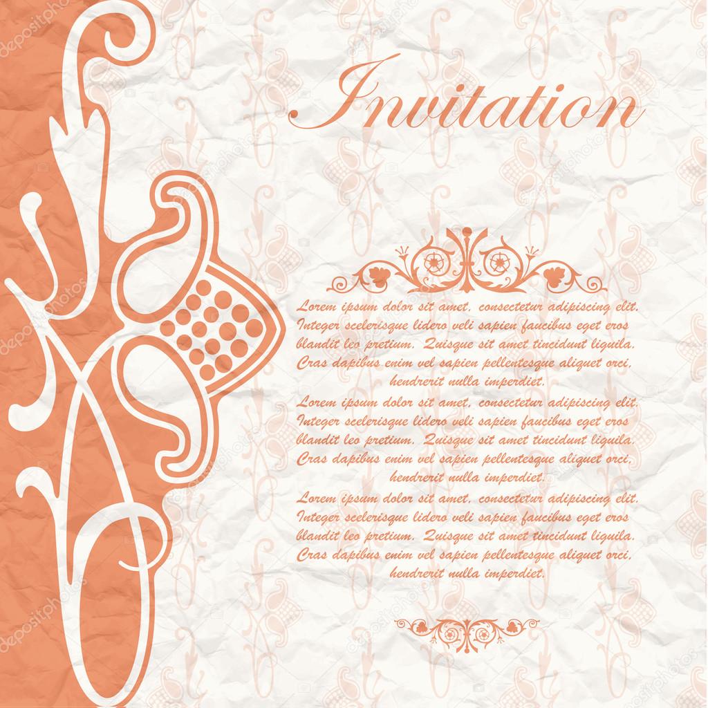 Background for the invitation with flowers Stock Vector by ©konahinab ...