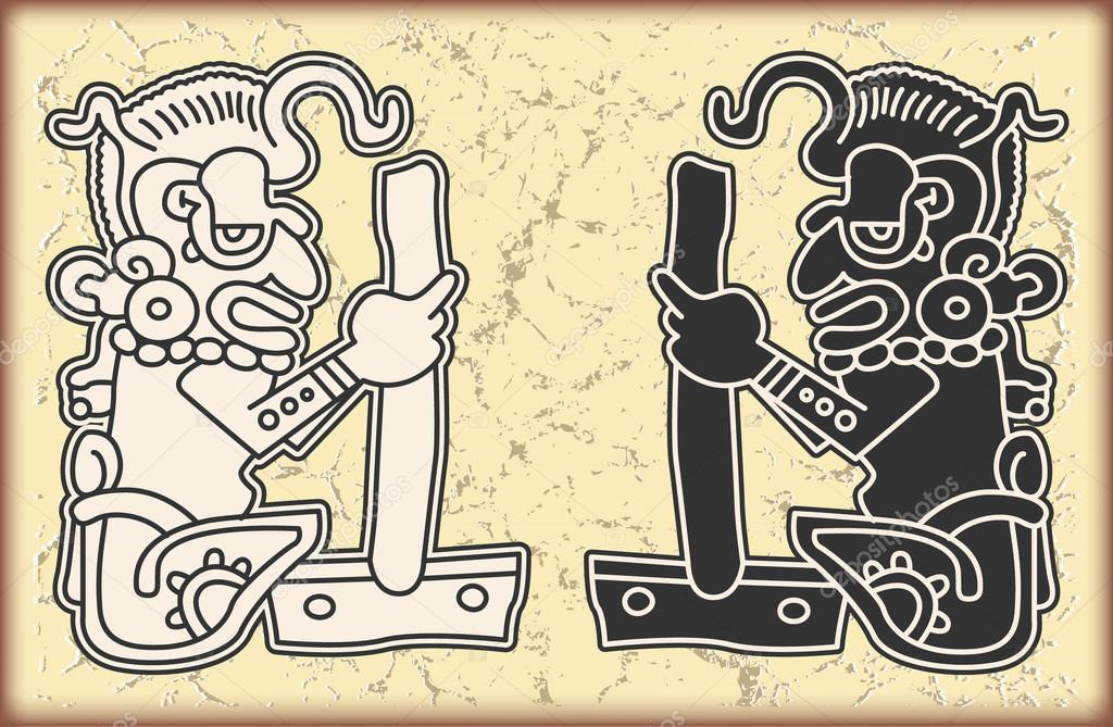 Adorno en estilo Maya Vector de stock #69371921 de ©konahinab