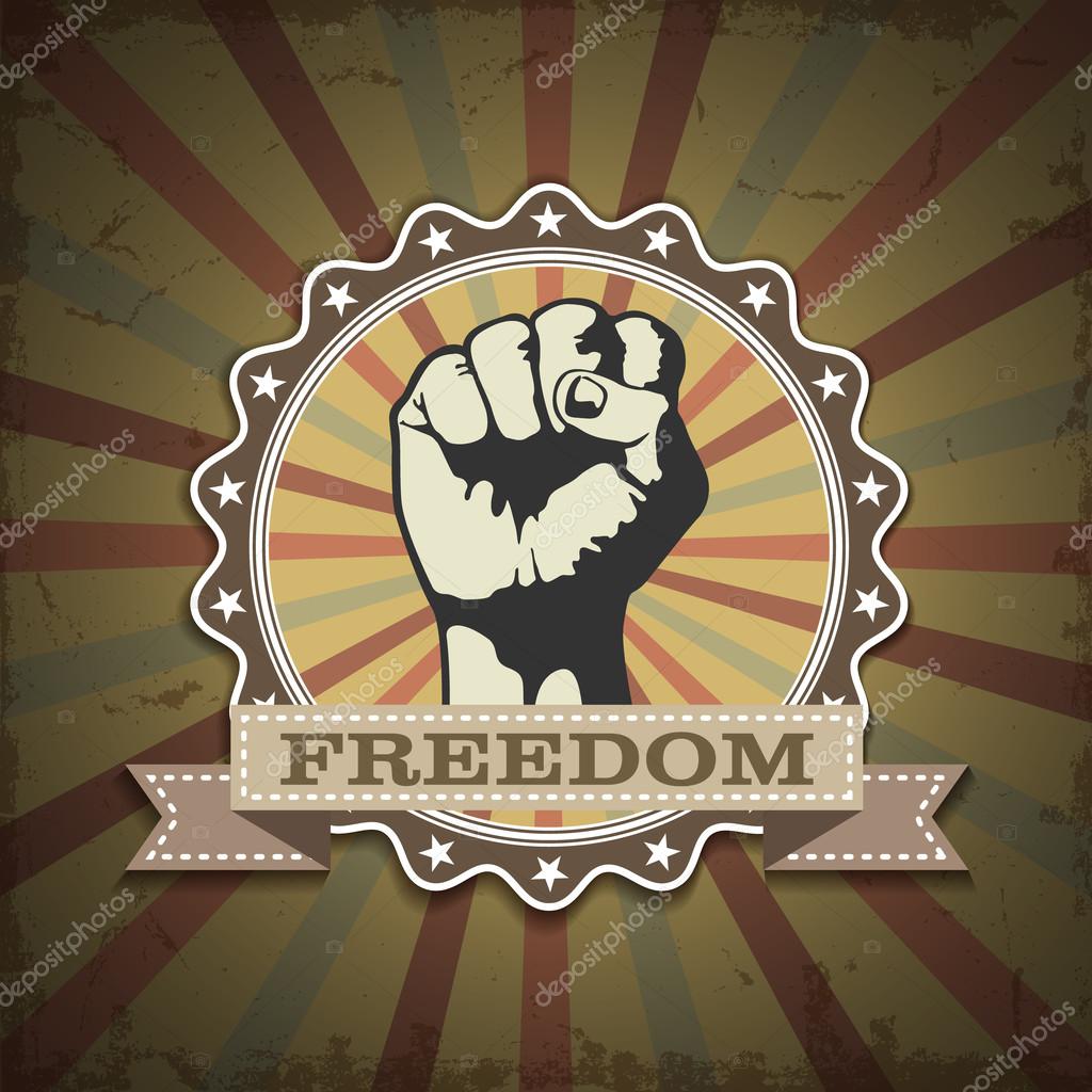 Symbol protest fist for freedom Stock Vector by ©konahinab 70234853