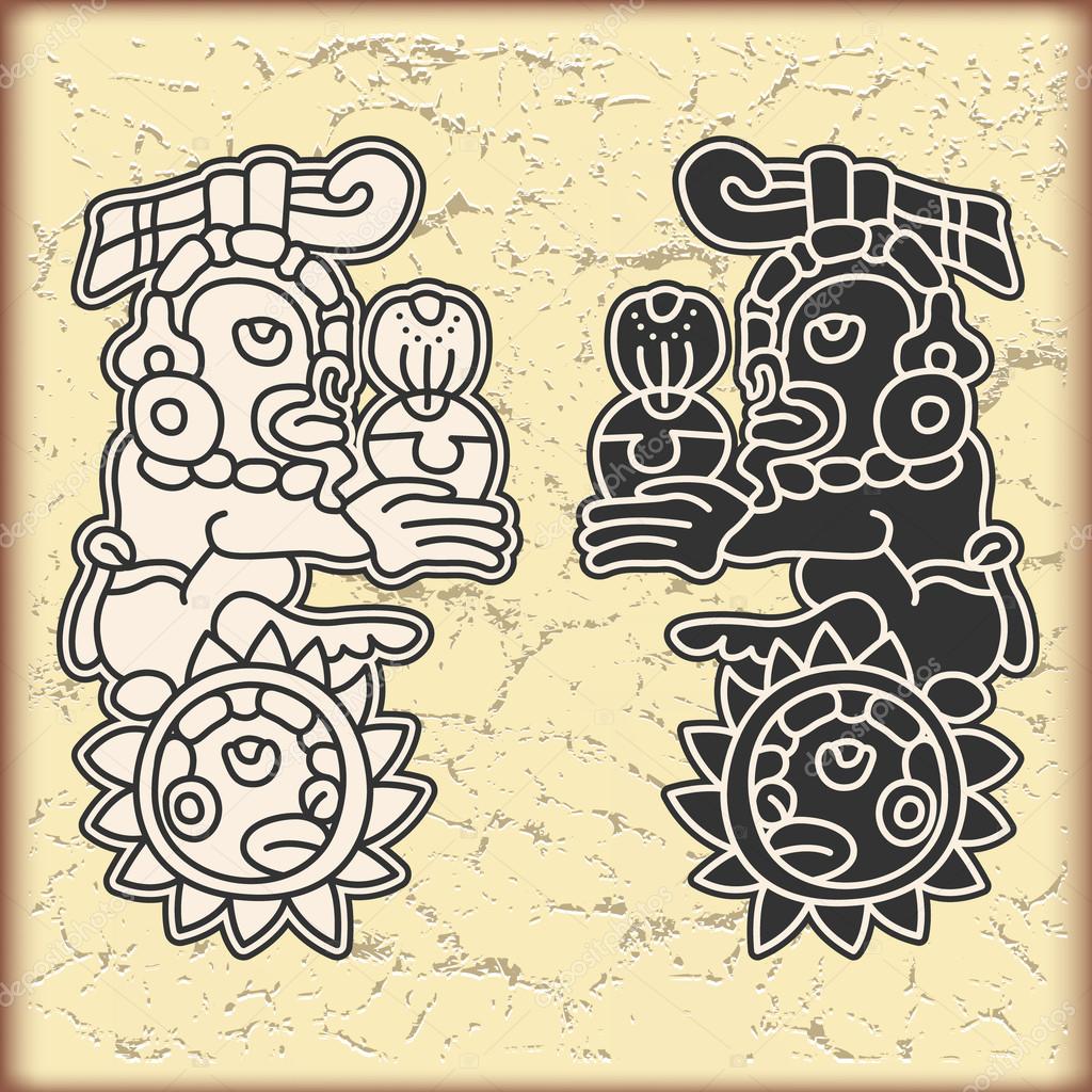 Adorno en estilo Maya Vector de Stock de ©konahinab 92920694