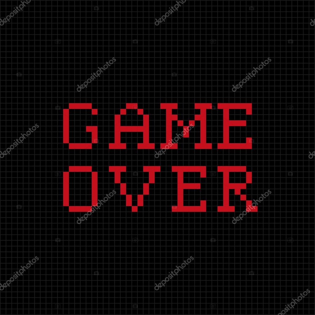 Game over. Vector pixel text message Stock Vector Image by ©Artulina1 ...