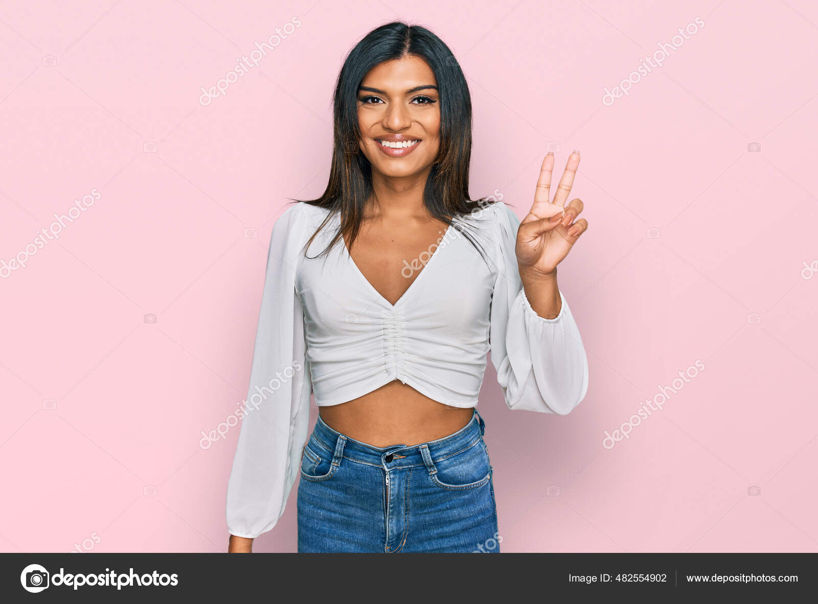 Young Latin Transsexual Transgender Woman Wearing Casual Clothes