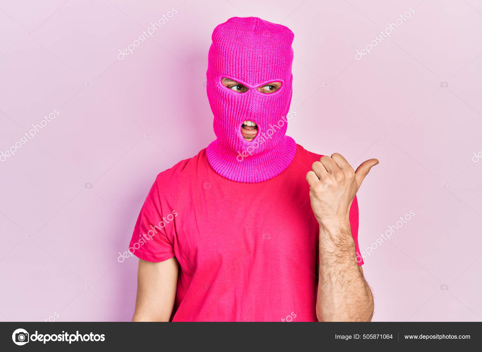 Man In Ski Mask Smiling