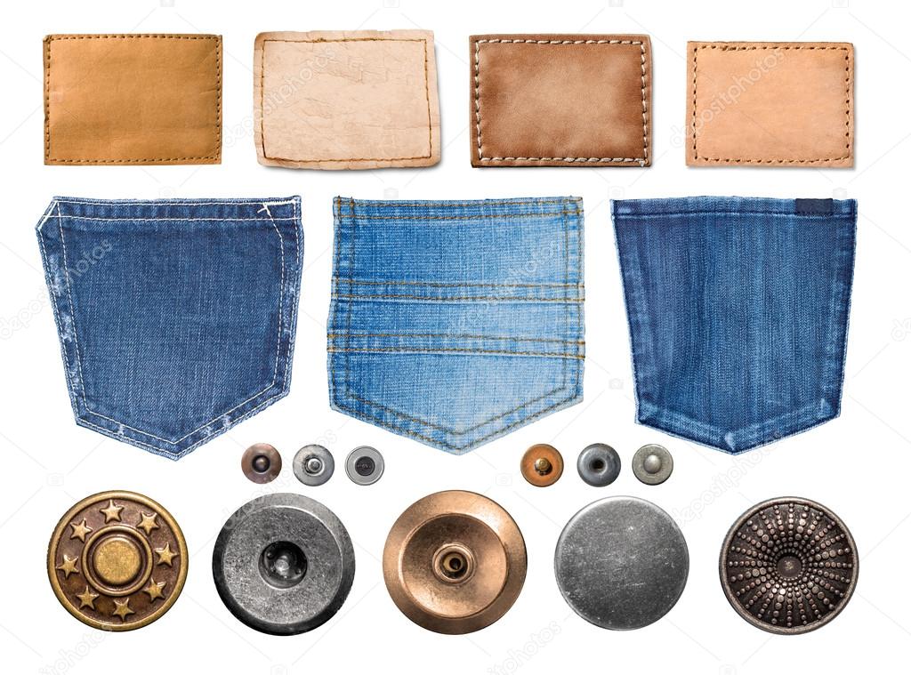 Collection of various jeans parts — Stock Photo © kornienkoalex #121346670