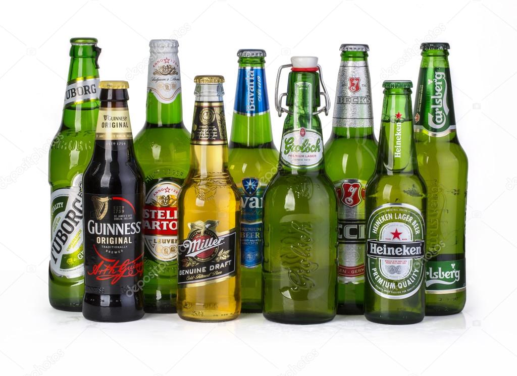Bottles of assorted cold beers. – Stock Editorial Photo © kornienkoalex ...