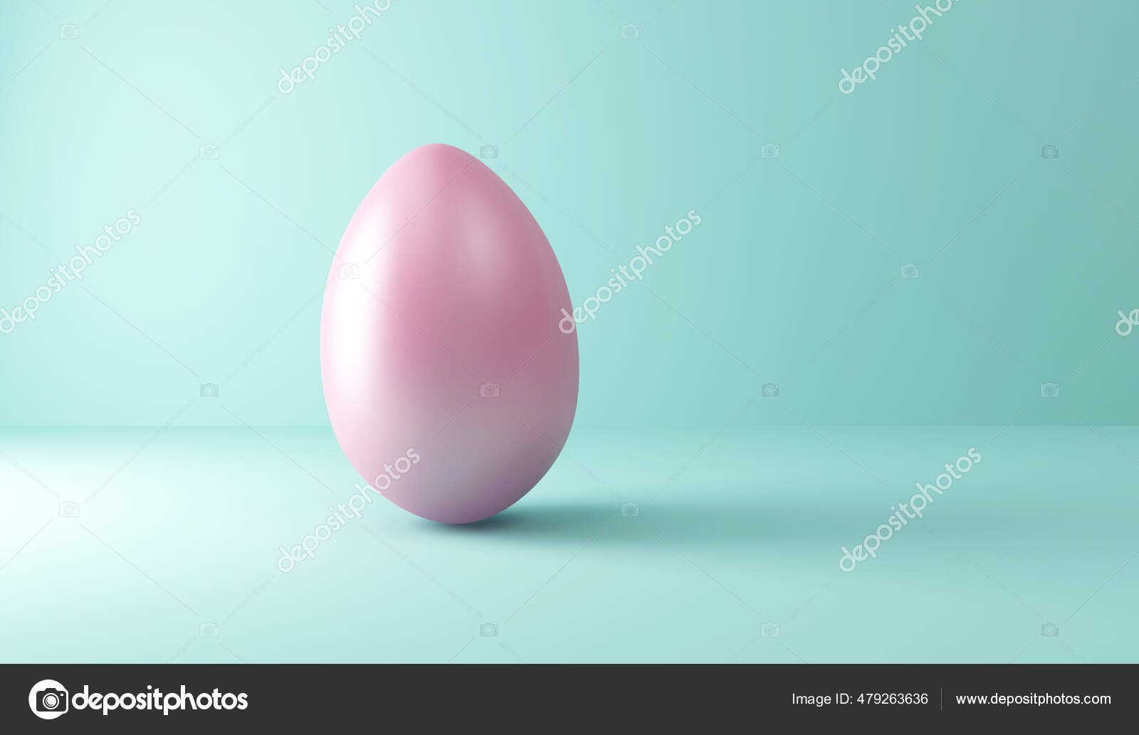 Render Easter Egg Blue Background — Stock Photo © ras-slava #479263636