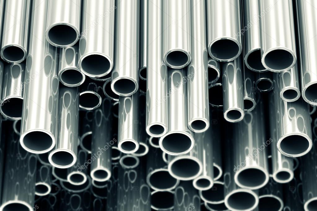 Stack of Metal Tubes — Stock Photo © ras-slava #71183495