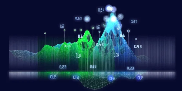 Abstract Technology Background Color Wireframe White Grid Visual Presentation Analytics — Stock ...