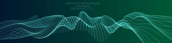 Abstract Background Wavy Graphs White Spheres Lines Grid Technology ...