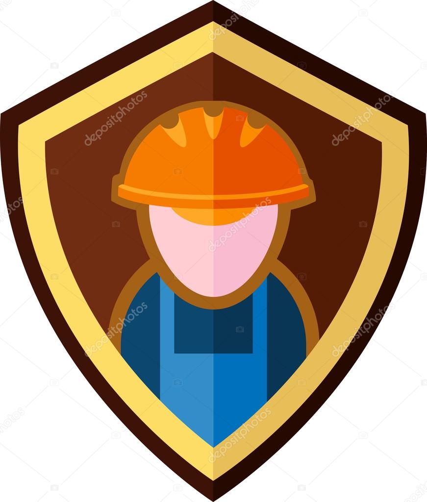 Flat builder emblem Stock Vector by ©panambapro 89452760