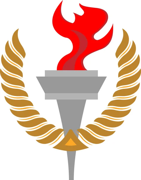 Torch with laurel wreath — Stock Vector © tatus #11921672 Torch with laurel wreath — Stock Vector © tatus #11921672