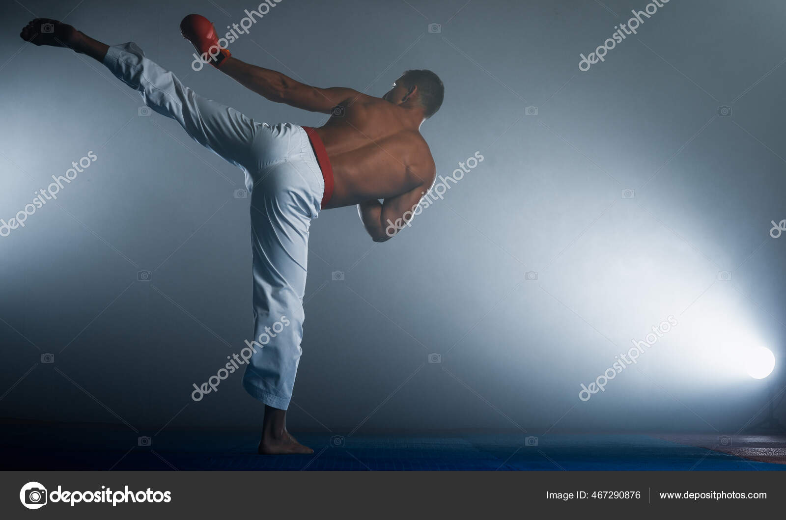 Young Strong Man White Kimono Sambo Jiu Jitsu Other Martial — Stock ...