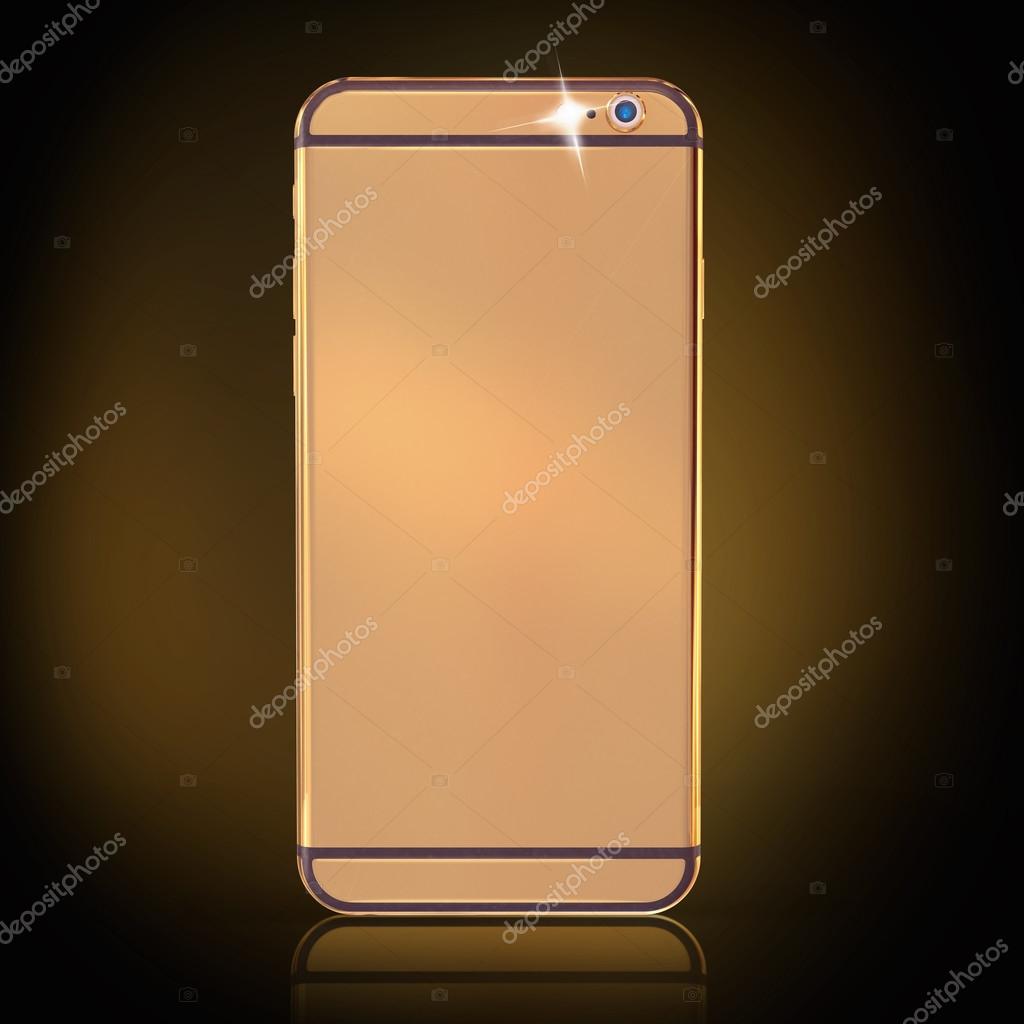 Golden phone on a black background — Stock Photo © SectoR_2010 #66028931