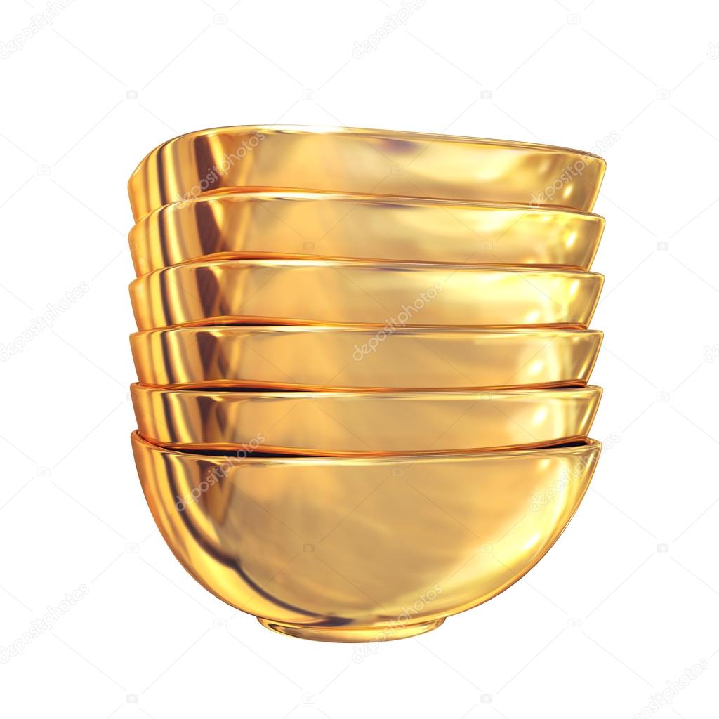 Golden plate on white background. Stock Photo by ©SectoR_2010 66076525