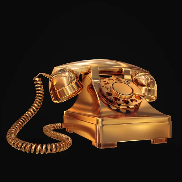 Golden phone on white isolated background. Stock Photo by ©SectoR_2010 ...