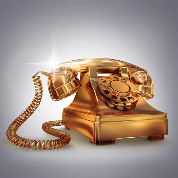 Golden phone on white isolated background. Stock Photo by ©SectoR_2010 ...