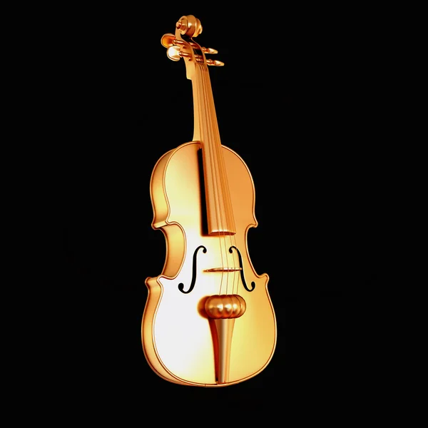Image of a golden violin | Traditional golden violin on grey background ...