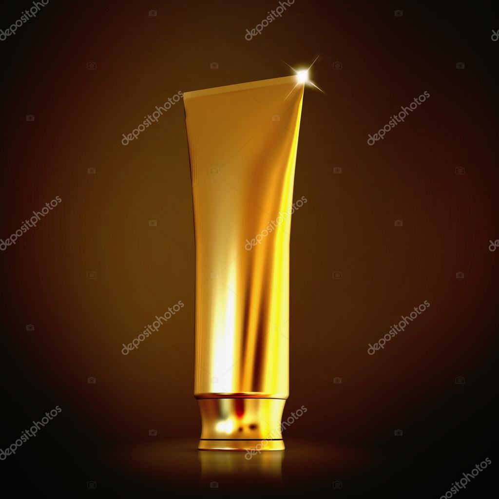 Cosmetics containers , packaging on black background. Stock Photo by ...