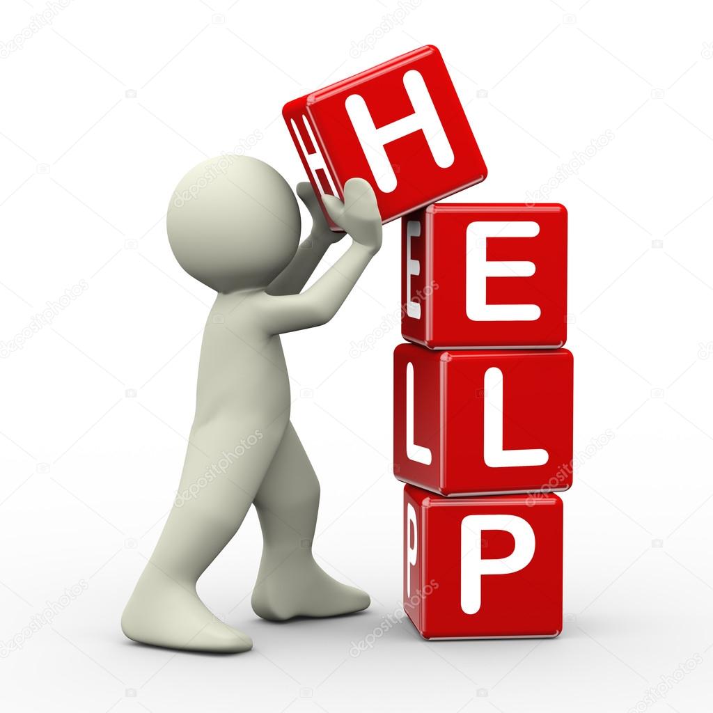 3d 사람 배치 도움말 큐브 — 스톡 사진 © nasirkhan #64692993