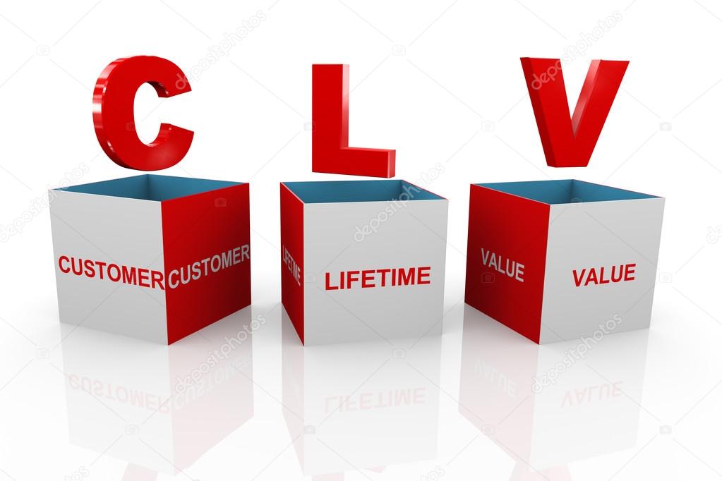 3d box of clv - customer lifetime valuez` Stock Photo by ©nasirkhan ...