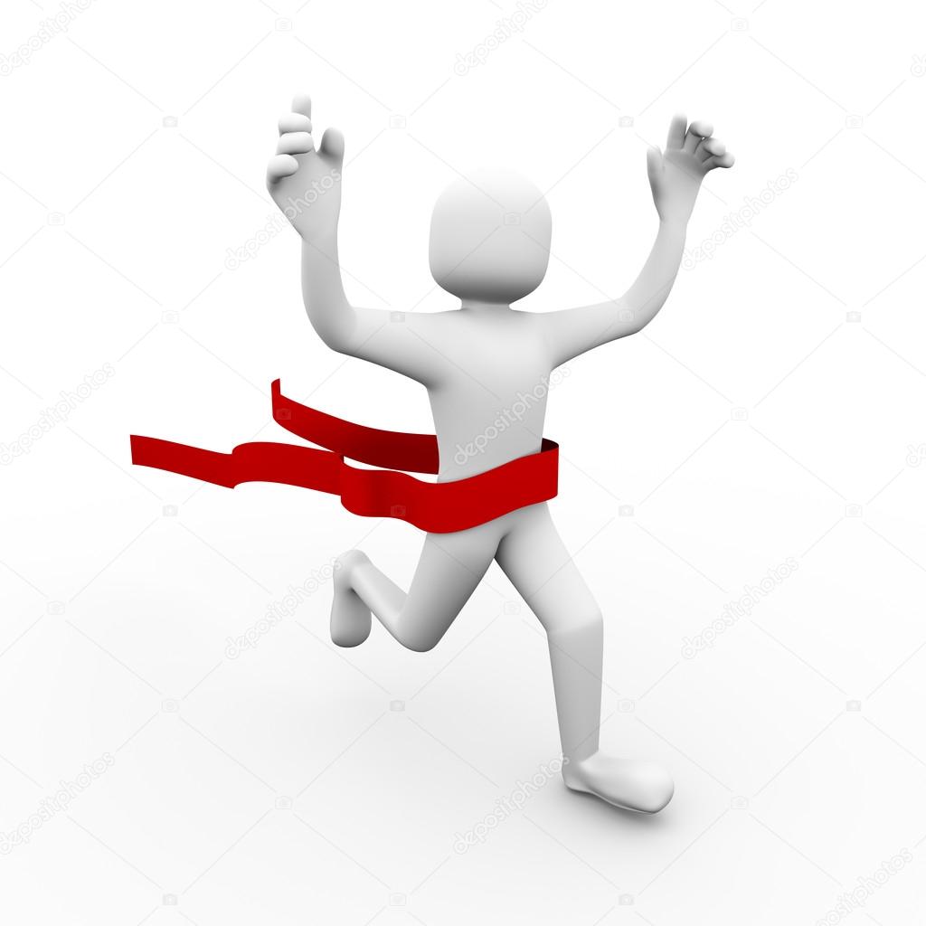 People Crossing Finish Line