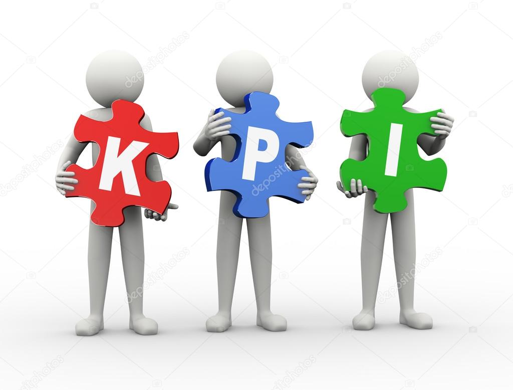 3d man puzzle piece - kpi — Stock Photo © nasirkhan #95190684
