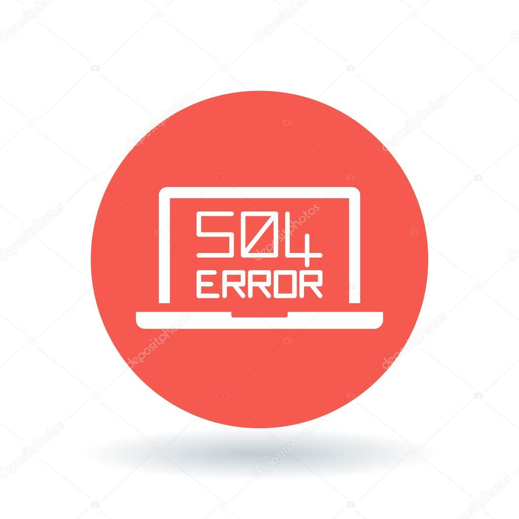 Icono de error de tiempo de espera de puerta de enlace 504. Señal de ...
