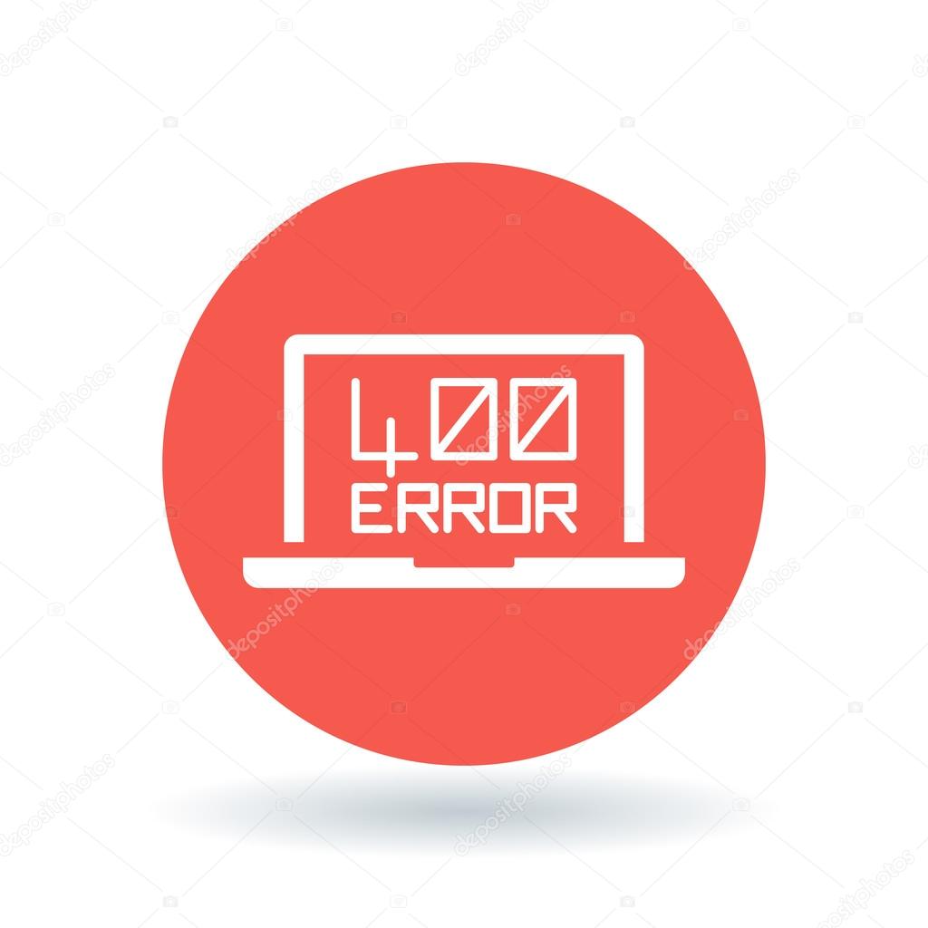 400 mala petici n icono de error. Se al de error de Internet. S mbolo ...