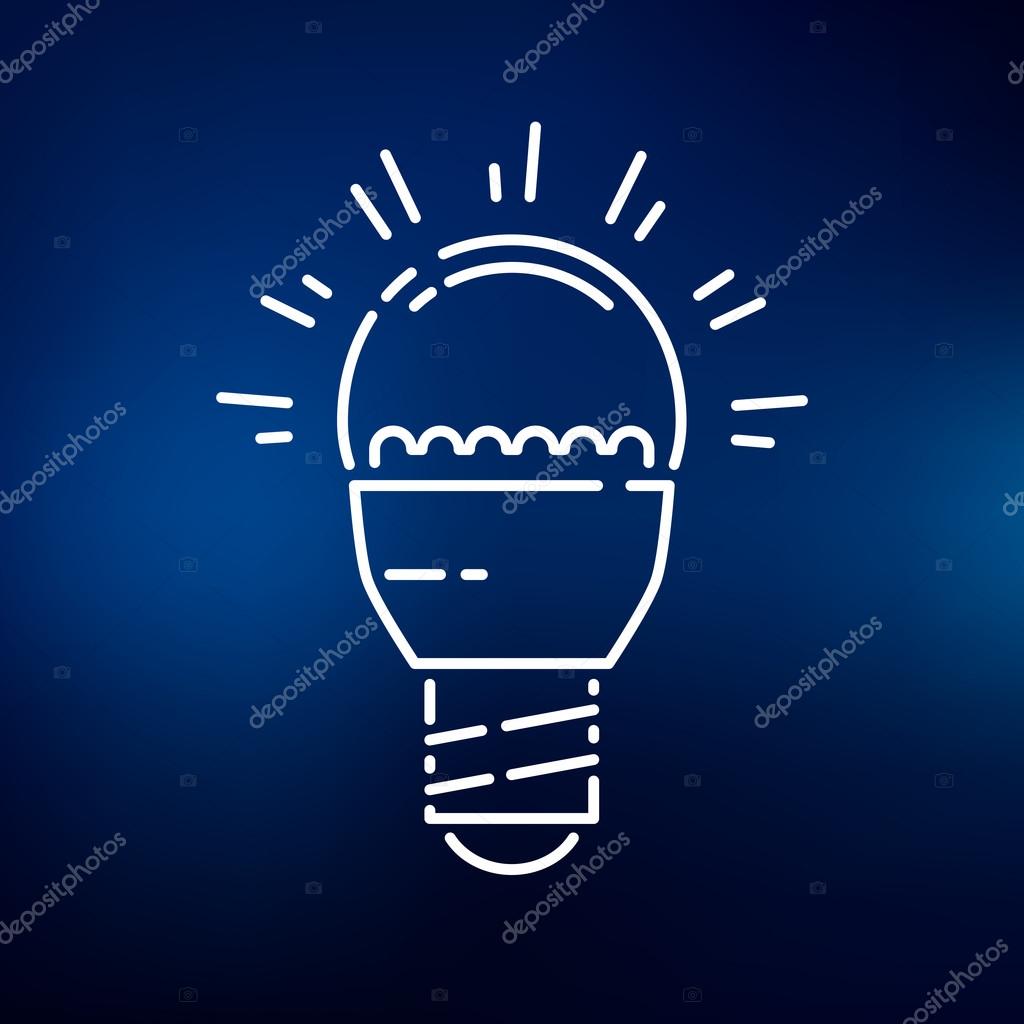 Low energy consumption LED light bulb icon ⬇ Vector Image by ...