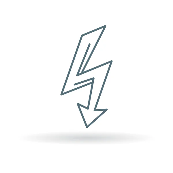Flash and arrow symbol | Arrow bolt icon. Electric flash symbol ...